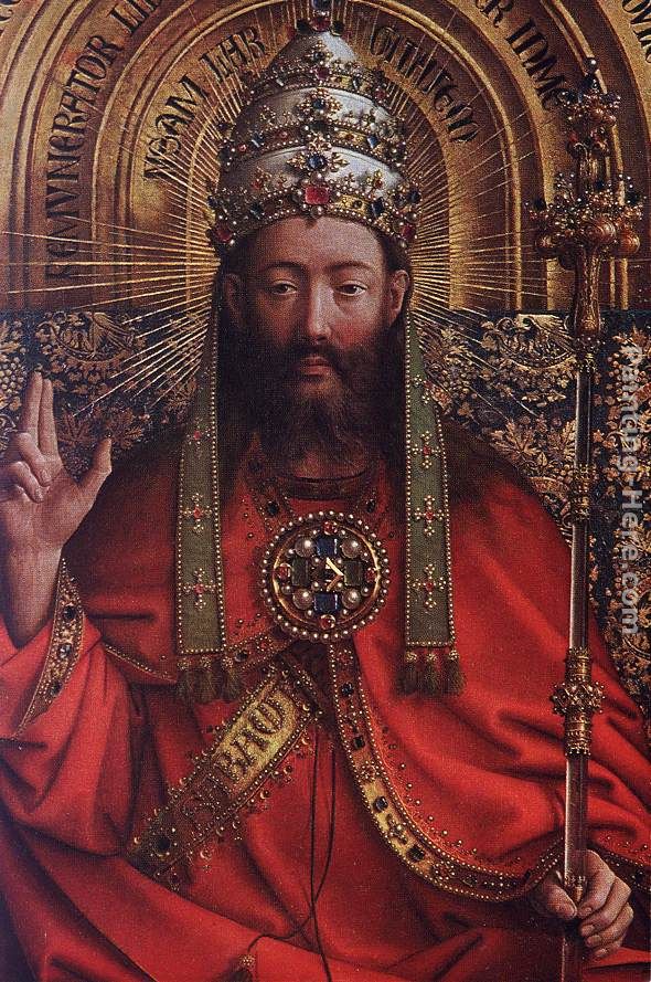 Jan van Eyck The Ghent Altarpiece God Almighty [detail] painting ...